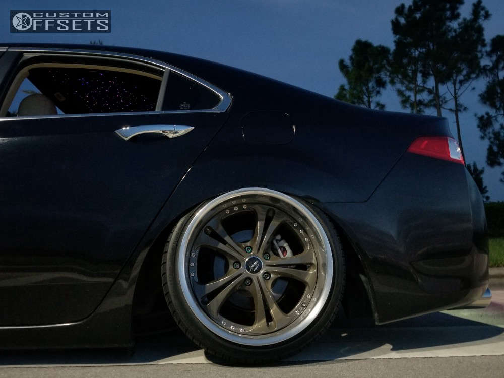 2012 Acura TSX with 18x9.5 20 Weds Cerberus Ii and 225/35R18 Nankang NS ...