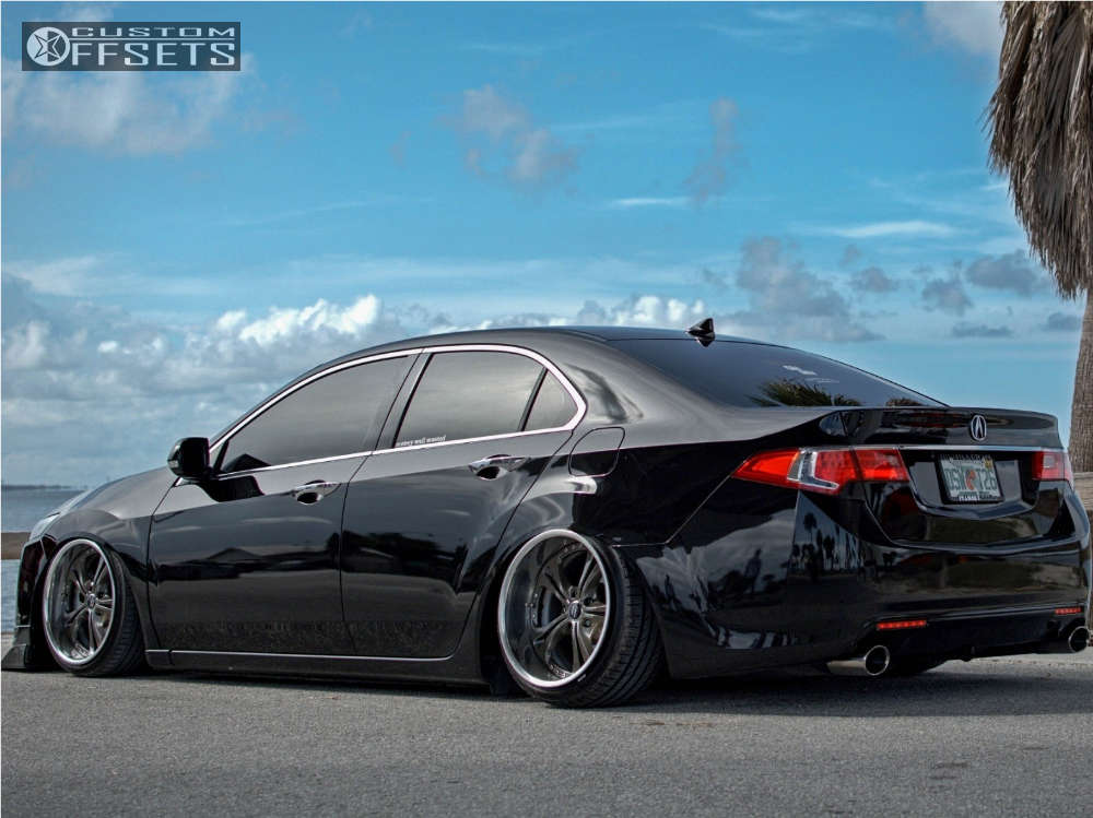 2012 Acura TSX with 18x9.5 20 Weds Cerberus Ii and 225/35R18 Nankang NS ...