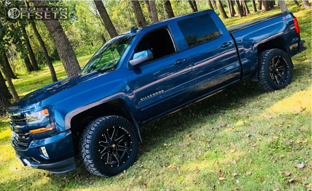 2016 Chevrolet Silverado 1500 with 20x10 -19 Ballistic Rage and 33/12 ...