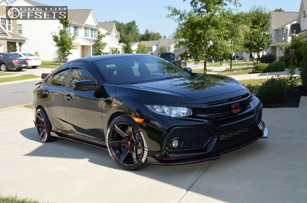 2018 Honda Civic with 18x9.5 15 Cosmis Racing S1 and 235/40R18 ...