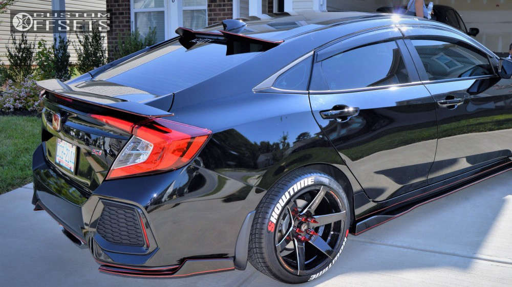 2018 Honda Civic with 18x9.5 15 Cosmis Racing S1 and 235/40R18 ...