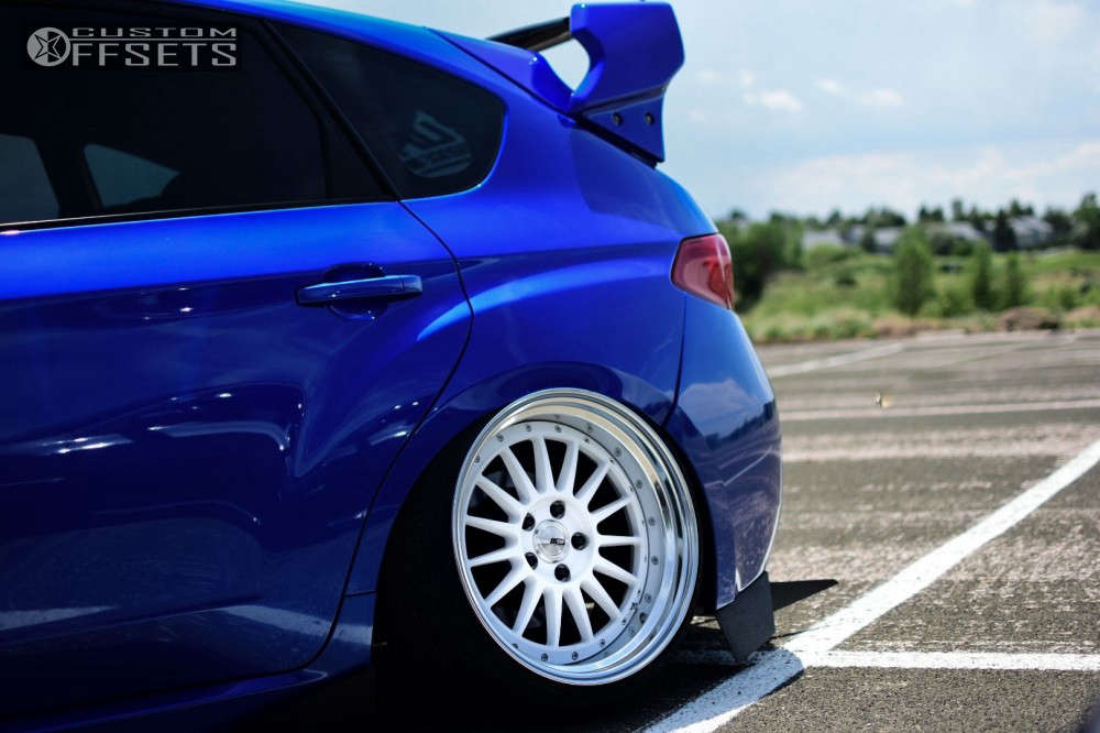 2011 Subaru WRX with 18x10 27 SSR TF1 and 215/35R18 Nankang NS-20 and ...