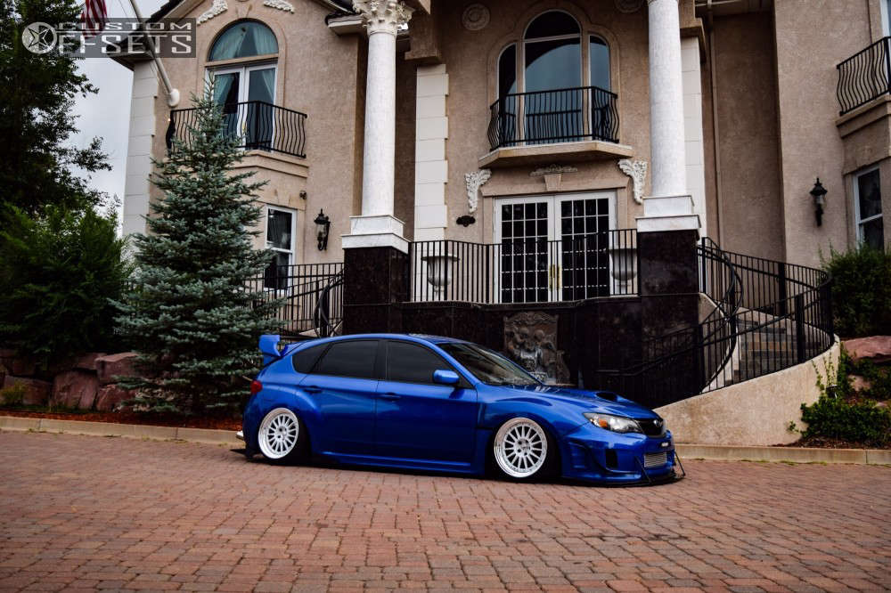 2011 Subaru WRX with 18x10 27 SSR TF1 and 215/35R18 Nankang NS-20 and ...