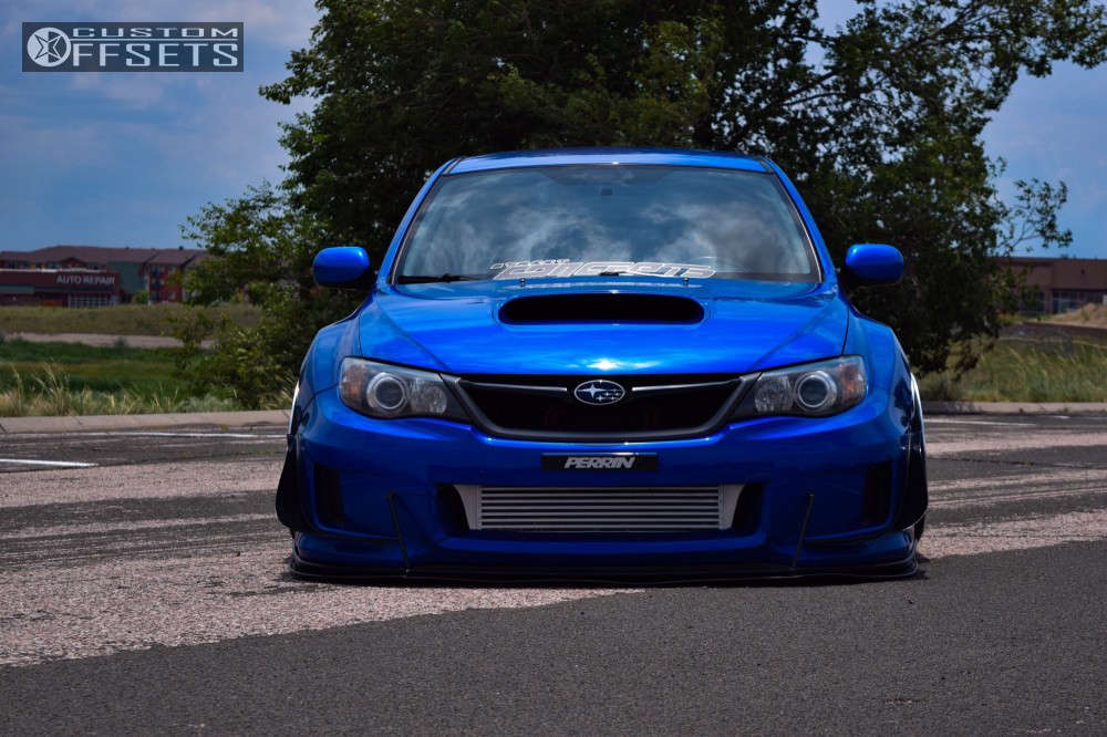 2011 Subaru WRX with 18x10 27 SSR TF1 and 215/35R18 Nankang NS-20 and ...