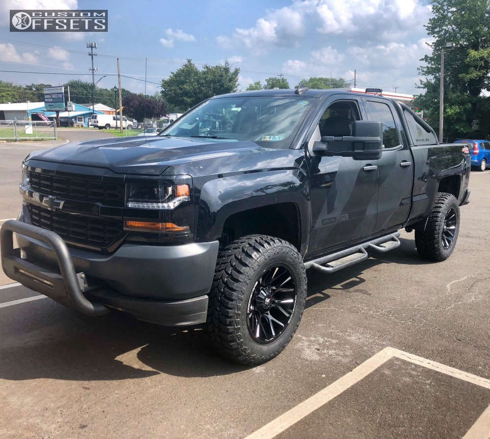 2017 Chevrolet Silverado 1500 with 20x10 -25 Dropstars 654bm and 35/12 ...