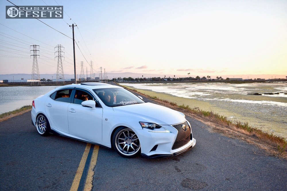 2014 Lexus IS250 with 18x9.5 30 Aodhan DS02 and 225/40R18 Continental ...