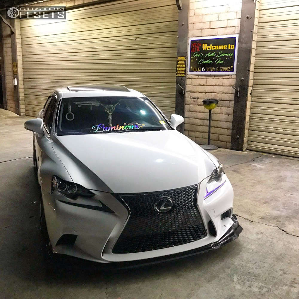 2014 Lexus IS250 with 18x9.5 30 Aodhan DS02 and 225/40R18 Continental ...