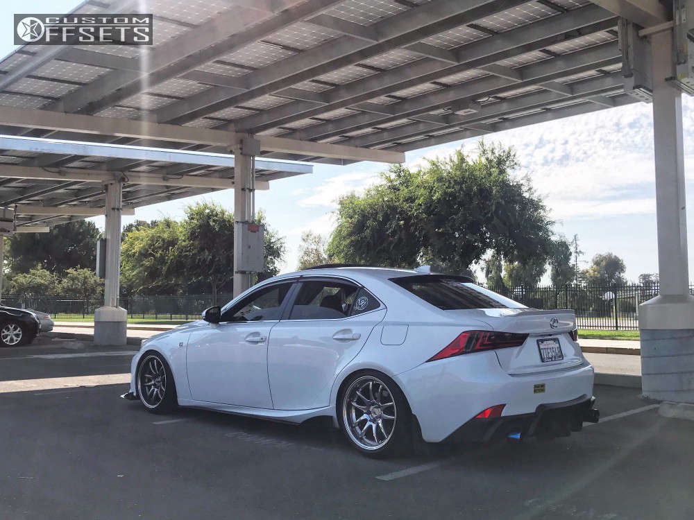2014 Lexus IS250 with 18x9.5 30 Aodhan DS02 and 225/40R18 Continental ...