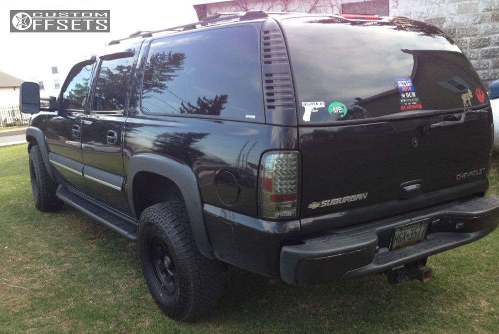 2002 Chevrolet Suburban with 16x8.5 -25 Level 8 Tracker and 285/75R16 ...