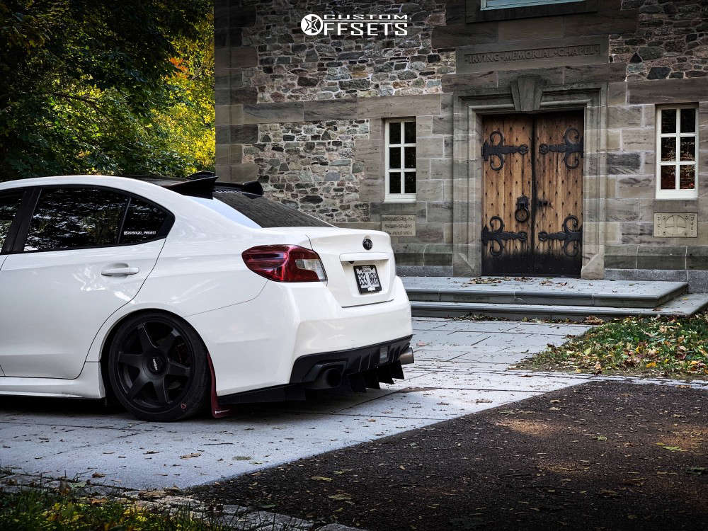 2015 Subaru WRX with 18x8.5 35 Rotiform Six and 225/40R18 Firestone ...