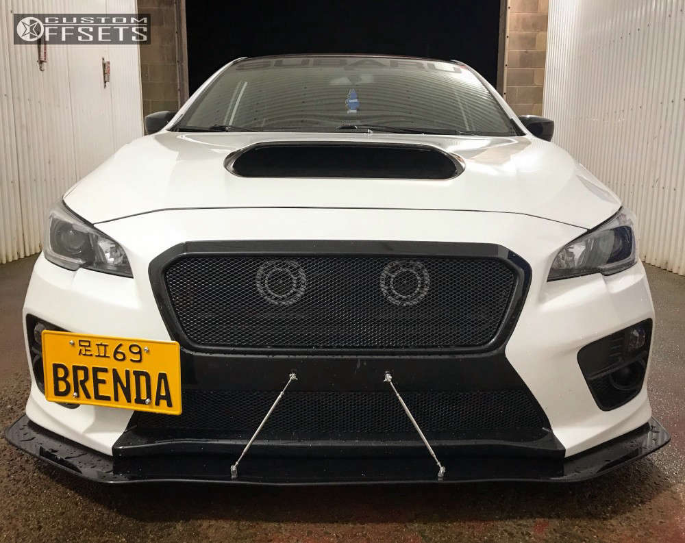 2015 Subaru WRX with 18x8.5 35 Rotiform Six and 225/40R18 Firestone ...