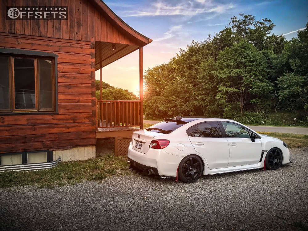 2015 Subaru WRX with 18x8.5 35 Rotiform Six and 225/40R18 Firestone ...