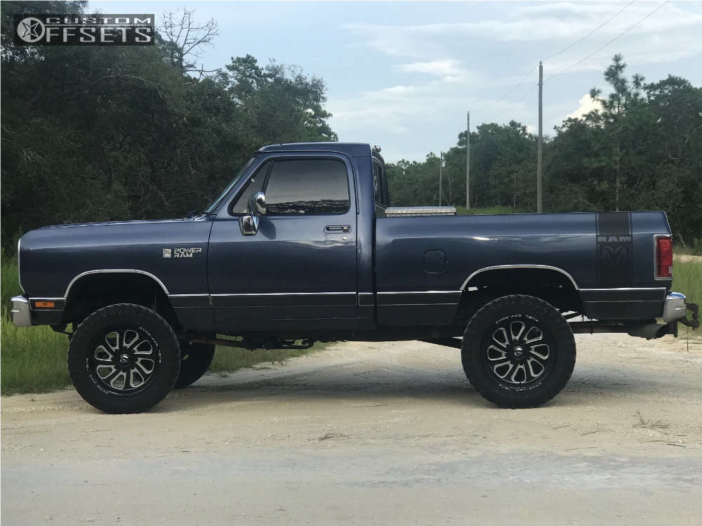1989 Dodge W150 with 20x10 -18 Fuel Flow and 33/12.5R20 Atturo Trail ...