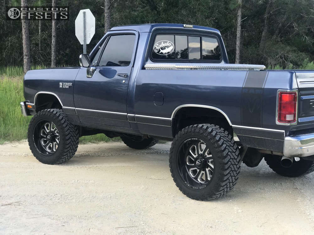1989 Dodge W150 with 20x10 -18 Fuel Flow and 33/12.5R20 Atturo Trail ...
