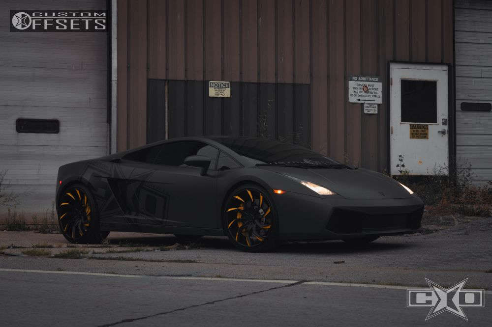 White Lamborghini Gallardo Black Rims