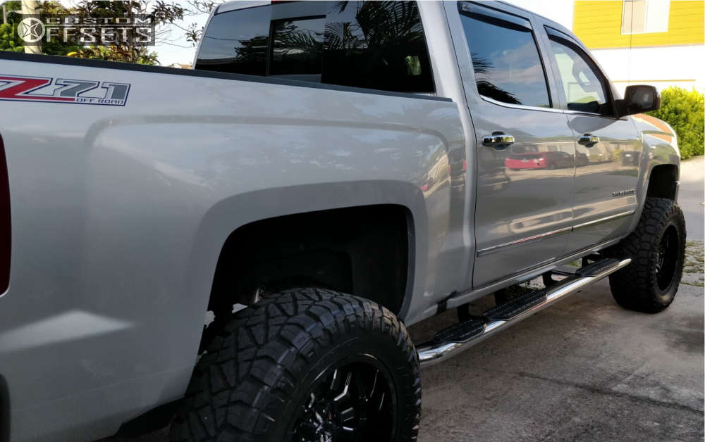 2016 Chevrolet Silverado 1500 with 20x10 -18 Fuel Sledge and 35/12.5R20 ...