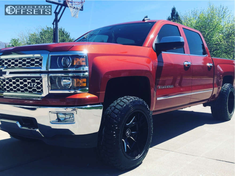 2015 Chevrolet Silverado 1500 with 20x12 -44 Hostile Rage and 33/12 ...