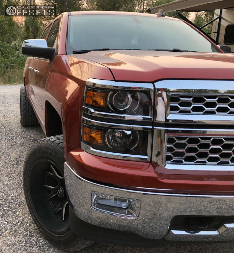 2015 Chevrolet Silverado 1500 with 20x12 -44 Hostile Rage and 33/12 ...