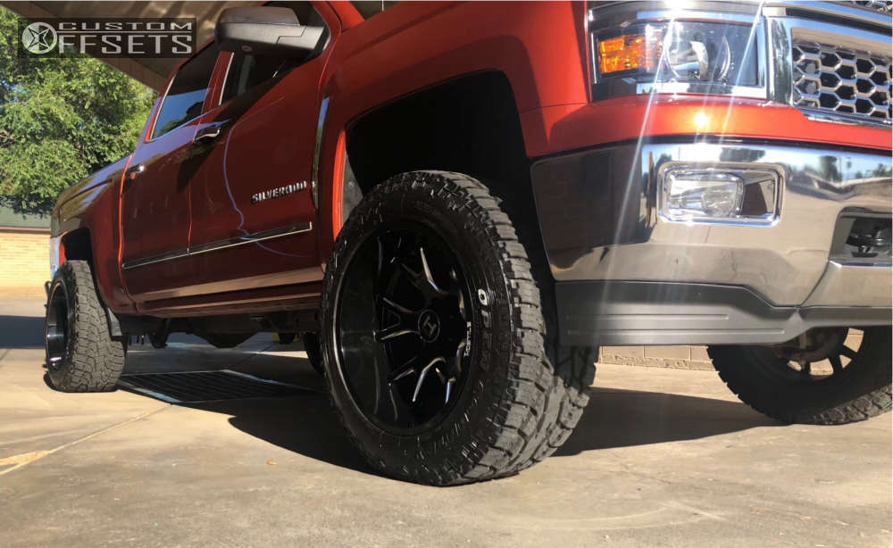 2015 Chevrolet Silverado 1500 with 20x12 -44 Hostile Rage and 33/12 ...