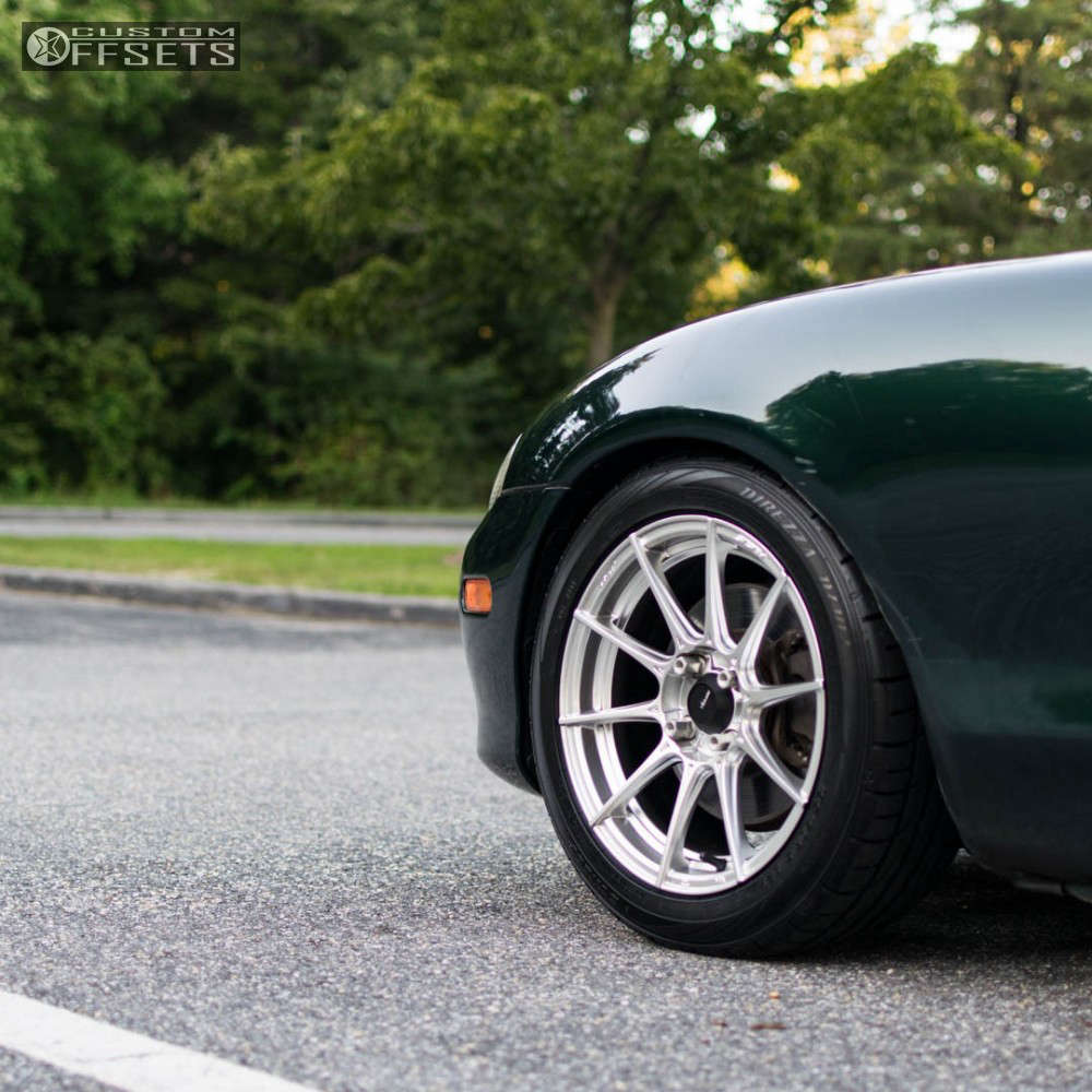 2002 Mazda MX-5 Miata with 15x7 35 Advanti Racing Storm S1 and 195 ...