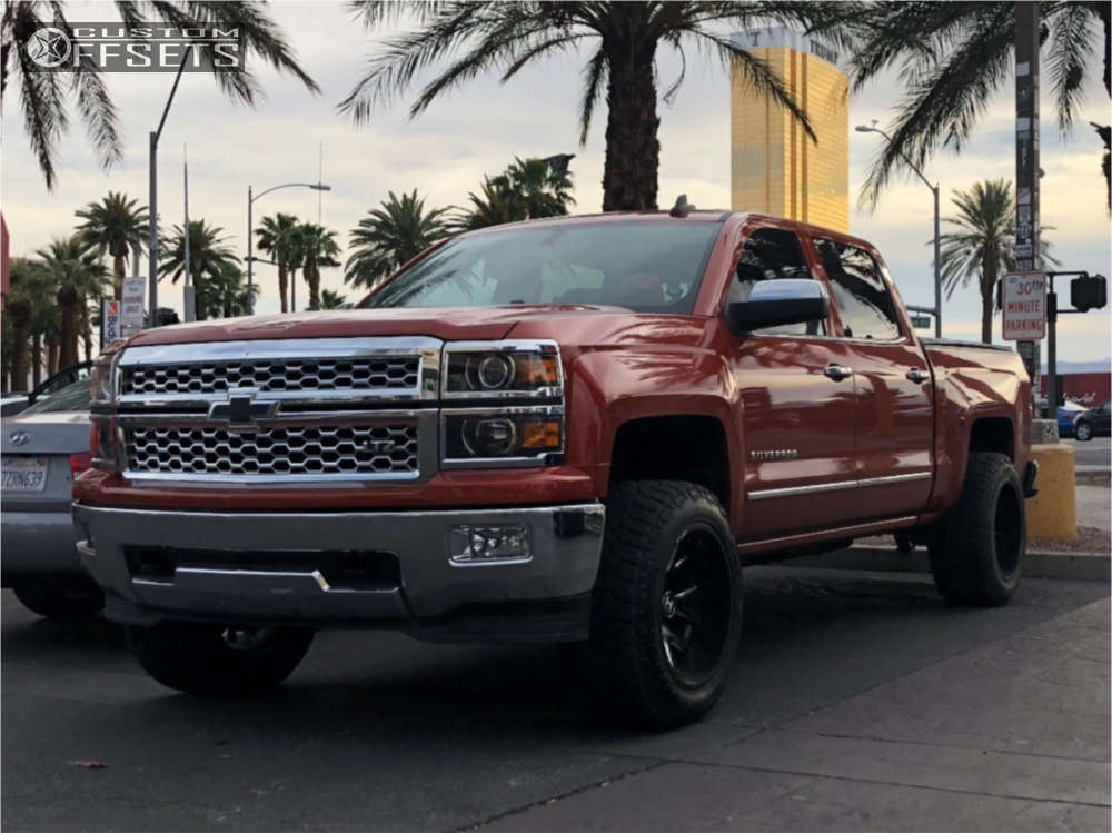2015 Chevrolet Silverado 1500 with 20x12 -44 Hostile Rage and 33/12 ...