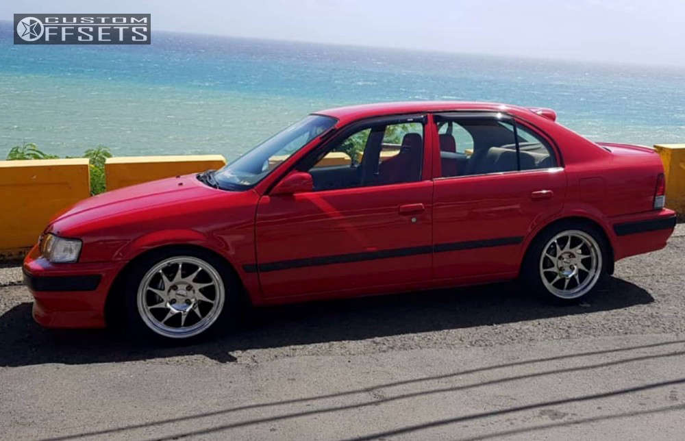 1997 Toyota Tercel with 16x8 20 Whistler Kr7 and 195/45R16 Sunfull Sf ...