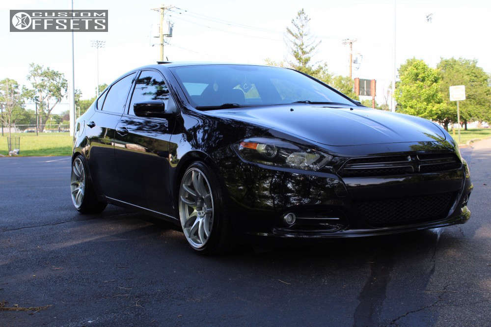 2014 Dodge Dart with 18x9.5 35 ESR Sr08 and 215/40R18 Delinte D7 ...