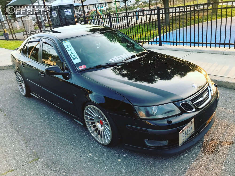2003 Saab 9-3 with 19x10 35 Rotiform Ind and 225/35R19 Crosswind and ...