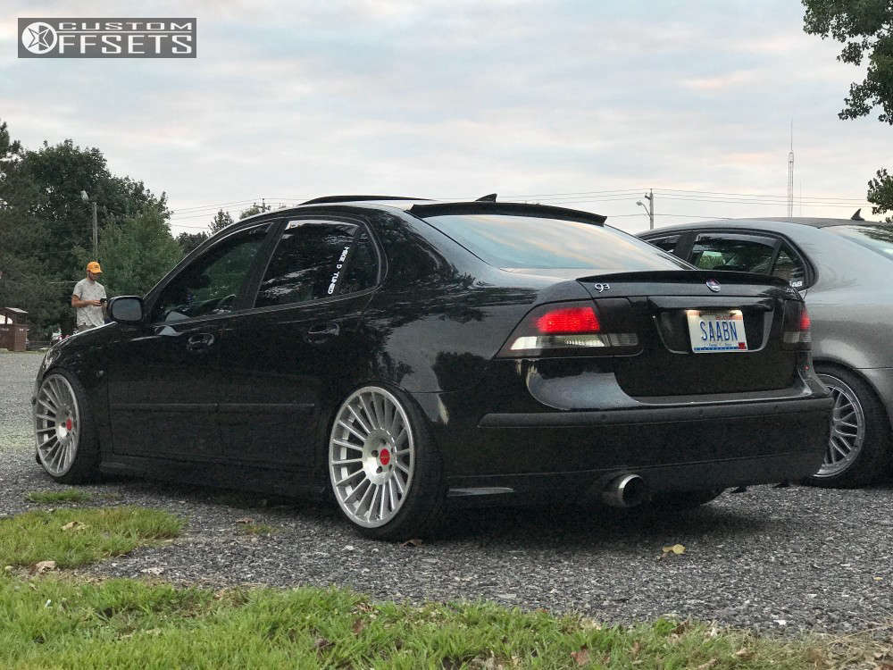 2003 Saab 9-3 with 19x10 35 Rotiform Ind and 225/35R19 Crosswind and ...