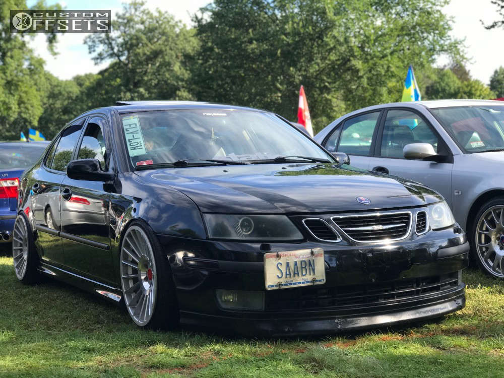 2003 Saab 9-3 with 19x10 35 Rotiform Ind and 225/35R19 Crosswind and ...