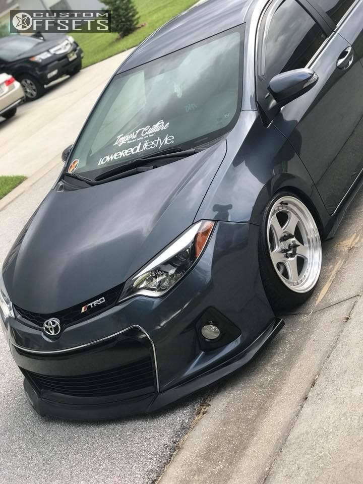 2016 Toyota Corolla with 18x9.5 30 Aodhan Ah01 and 215/40R18 Achilles ...