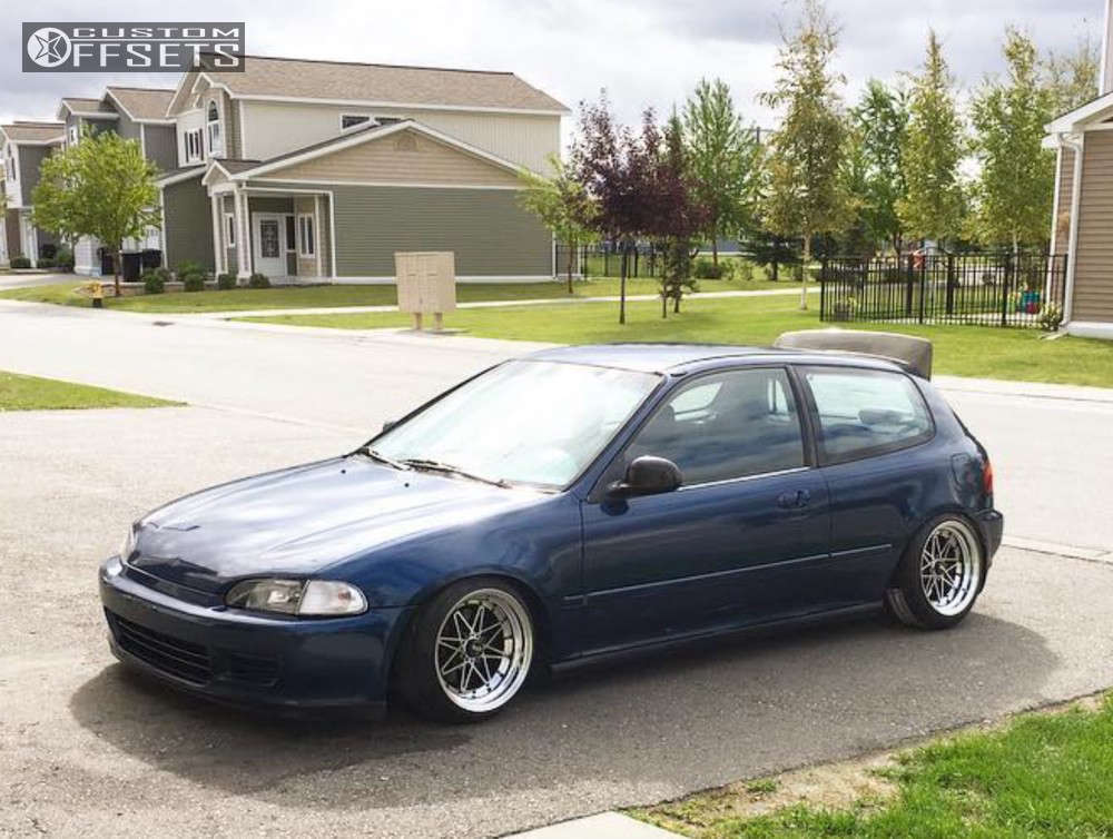 1994 Honda Civic with 15x8 -3 Work Equip03 and 165/45R15 Federal ...