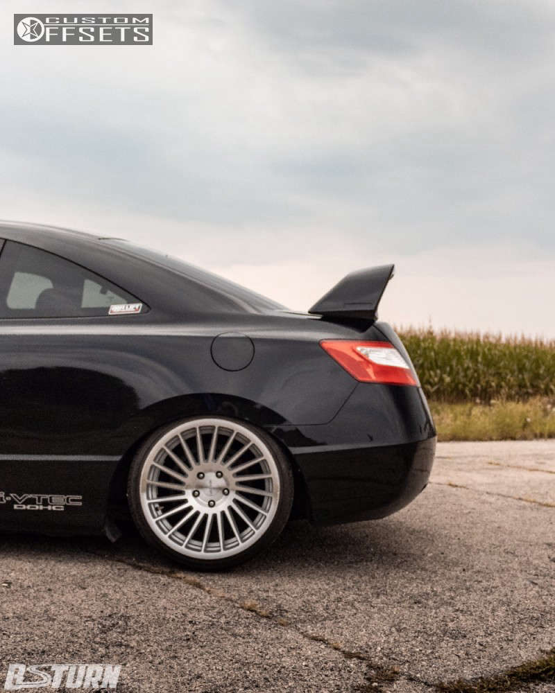 2008 Honda Civic with 18x9.5 25 Rotiform Ind-t and 215/35R18 Nankang NS ...
