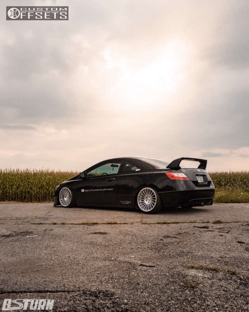 2008 Honda Civic with 18x9.5 25 Rotiform Ind-t and 215/35R18 Nankang NS ...