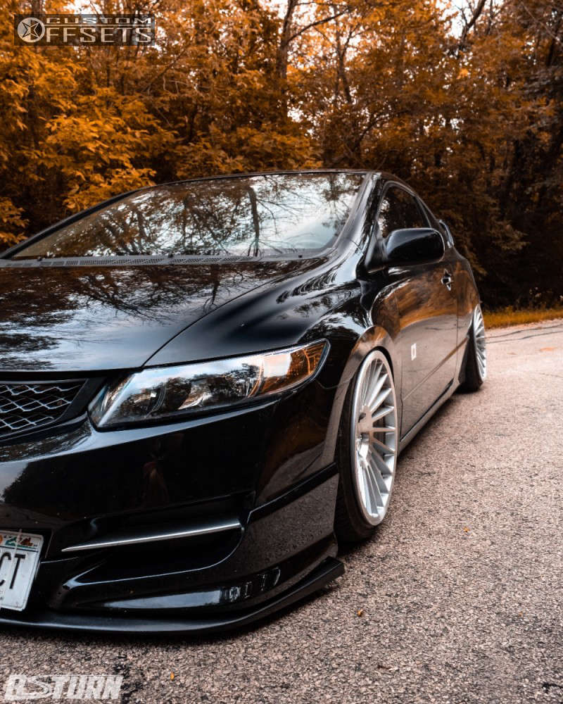 2008 Honda Civic with 18x9.5 25 Rotiform Ind-t and 215/35R18 Nankang NS ...