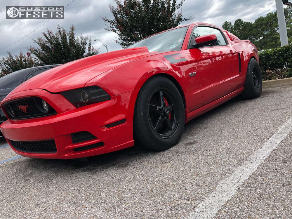 2014 Ford Mustang with 17x4.5 -25 SVE Drag Wheel and 145/45R17 Mickey ...