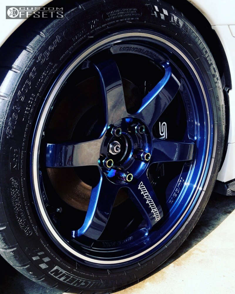 2016 Subaru WRX STI with 18x9.5 38 Volk Te37 and 265/40R18 Michelin ...