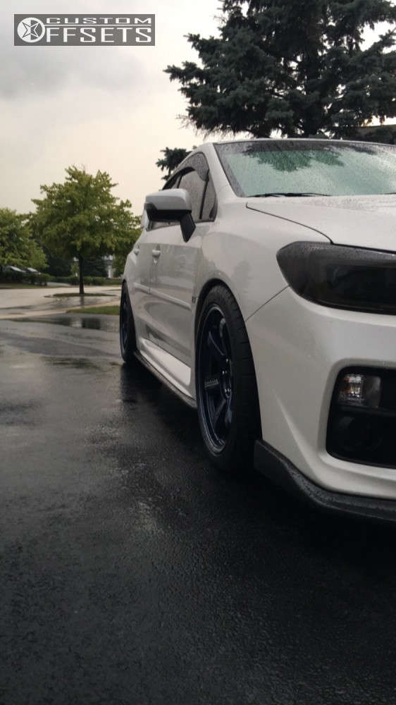 2016 Subaru WRX STI with 18x9.5 38 Volk Te37 and 265/40R18 Michelin ...