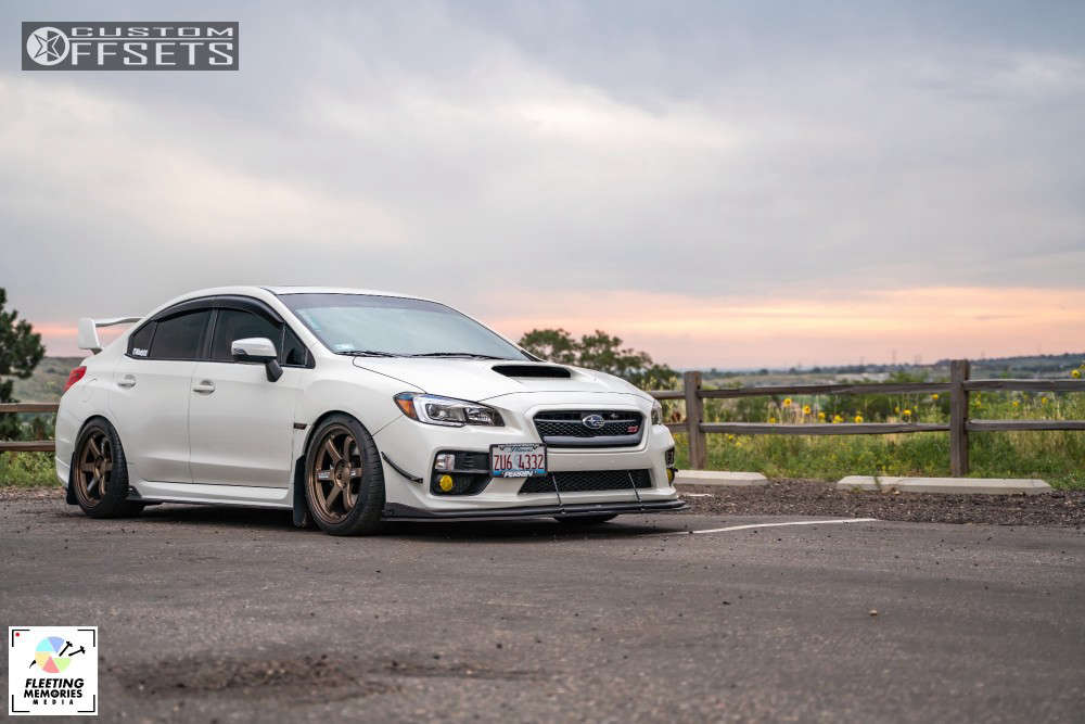 2017 Subaru WRX STI with 18x10 35 Volk Te37 and 265/35R18 Michelin Pilot Sport 4 S and Coilovers ...