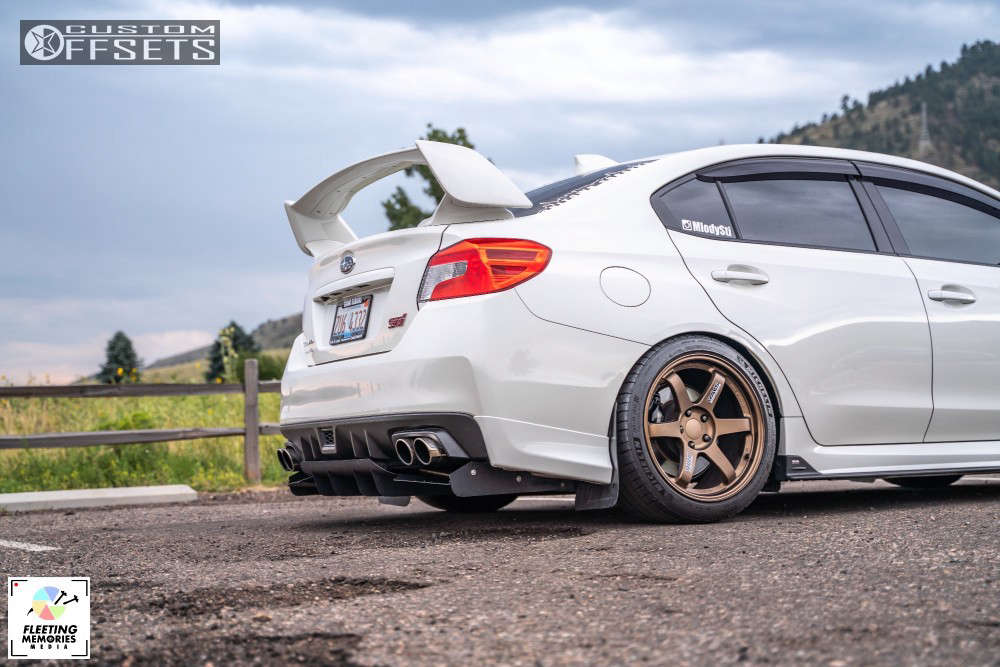 2017 Subaru WRX STI with 18x10 35 Volk Te37 and 265/35R18 Michelin ...