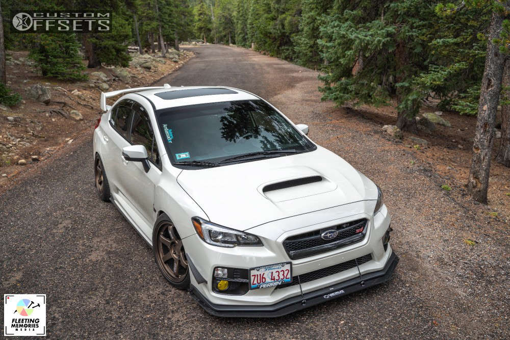 2017 Subaru WRX STI with 18x10 35 Volk Te37 and 265/35R18 Michelin ...
