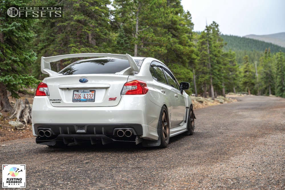2017 Subaru WRX STI with 18x10 35 Volk Te37 and 265/35R18 Michelin ...