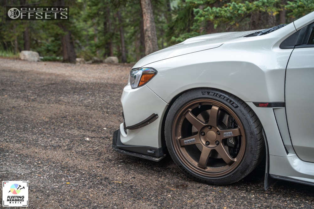 2017 Subaru WRX STI with 18x10 35 Volk Te37 and 265/35R18 Michelin ...