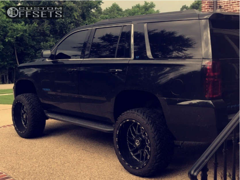 2016 Chevrolet Tahoe with 22x12 -44 TIS 544BM and 33/12.5R22 Fuel Mud ...