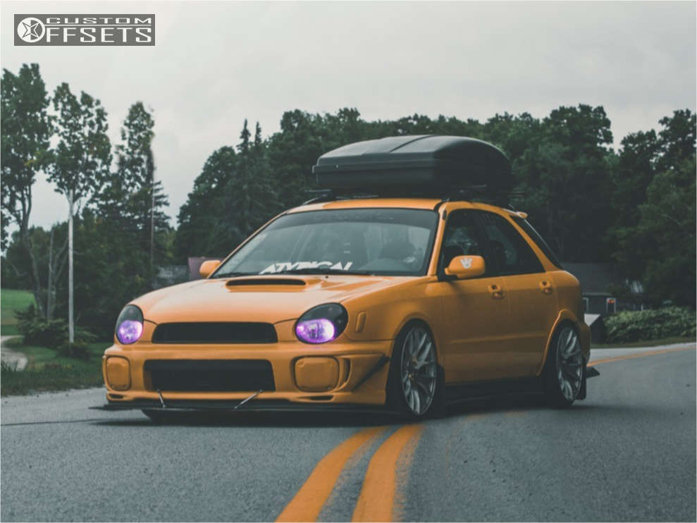 2003 Subaru WRX with 18x8.5 35 Miro Type 111 and 205/40R18 Achilles Atr ...