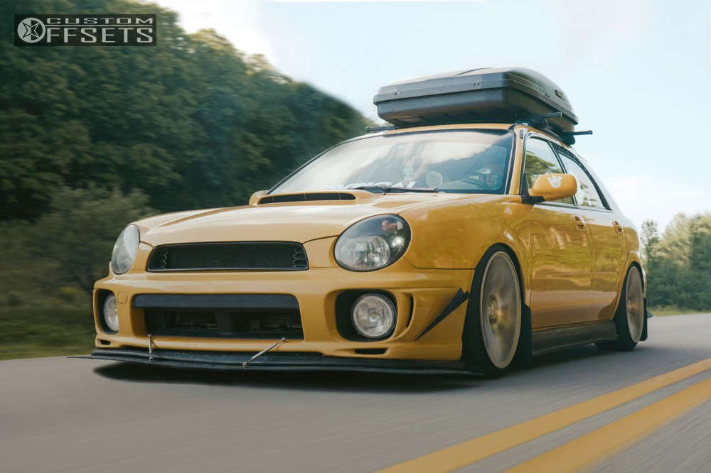 2003 Subaru WRX with 18x8.5 35 Miro Type 111 and 205/40R18 Achilles Atr ...