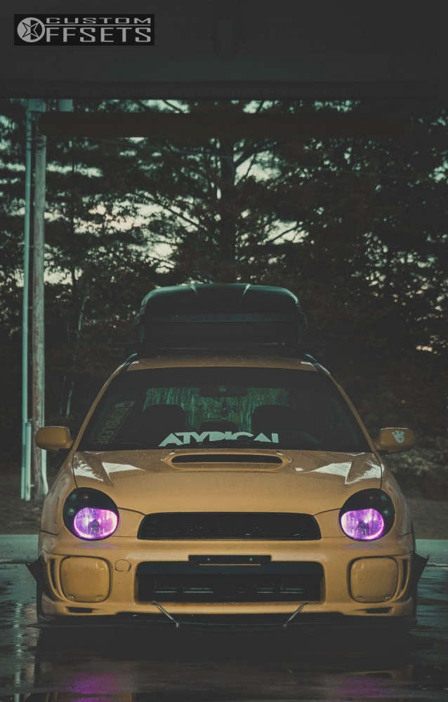 2003 Subaru WRX with 18x8.5 35 Miro Type 111 and 205/40R18 Achilles Atr ...