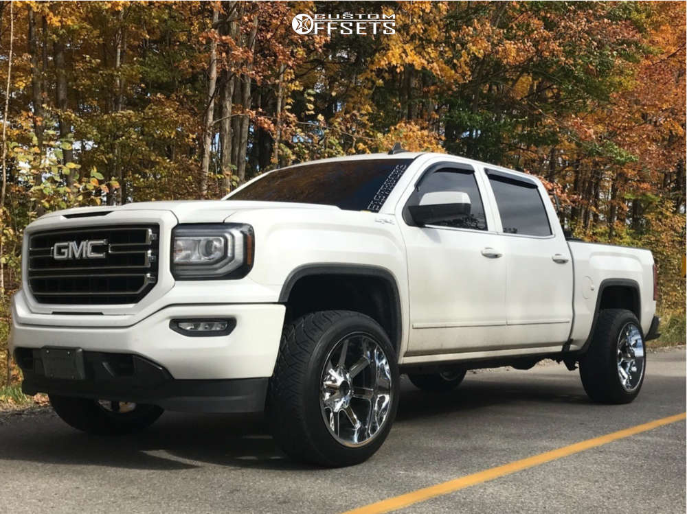 2017 GMC Sierra 1500 with 22x12 -44 Cali Offroad Busted and 305/45R22 ...
