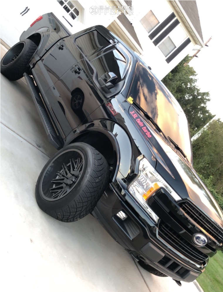 2018 Ford F-150 with 22x12 -51 Cali Offroad Rawkon and 305/45R22 Nitto NT420V and Leveling Kit ...