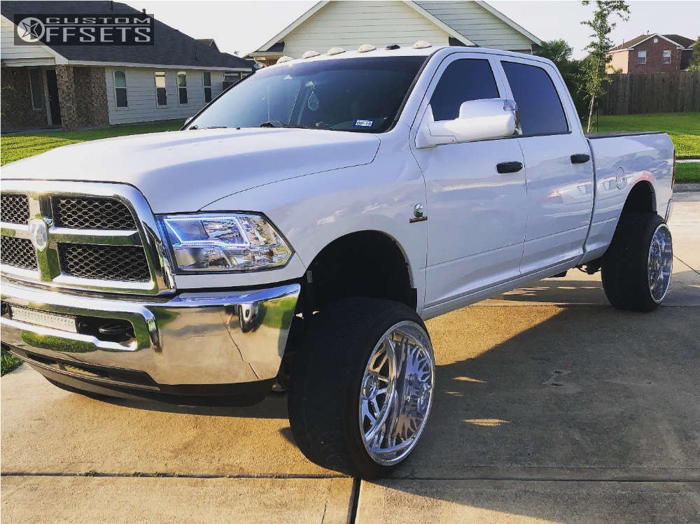 2017 Ram 2500 with 24x14 -73 American Force Trax SS and 305/35R24 Nitto ...